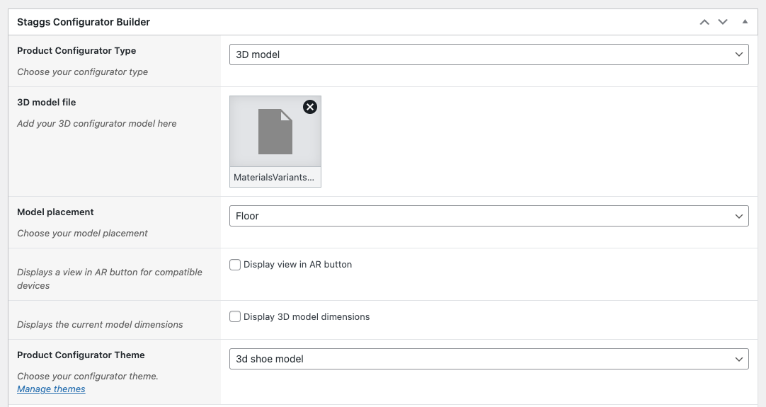 Use 3d Models To Create A 3d Product Configurator In Staggs Staggs Product Configurator
